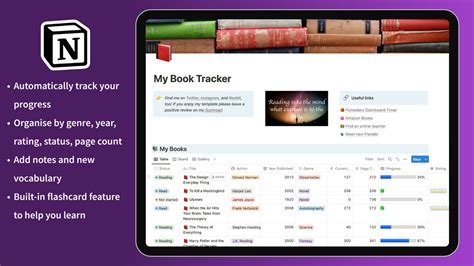 Notion Book Tracker And Vocabulary Builder