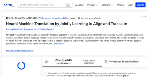 Neural Machine Translation By Jointly Learning To Align And Translate Scite Report