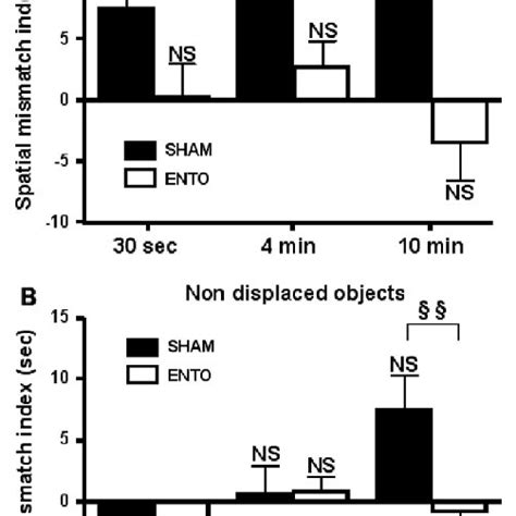 Spatial Mismatch Index S In SHAM And ENTO Groups For Displaced A Download Scientific