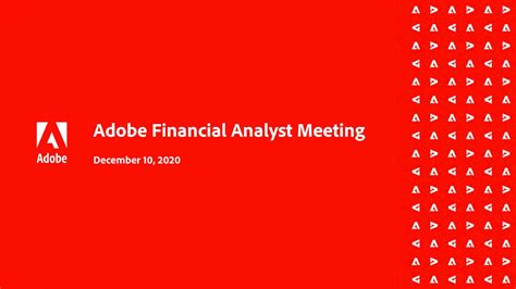 Adobe Investor Presentations And Pitch Decks