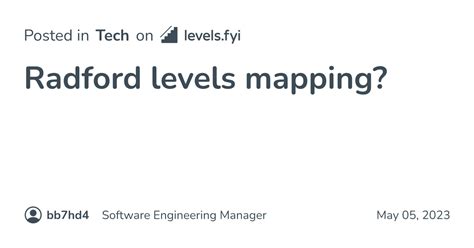 Radford Levels Mapping Levelsfyi Community