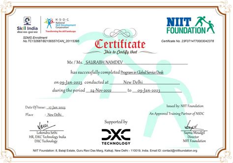 Saurabh Namdev On Linkedin Thanxxx Dxc