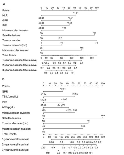 Nomograms For Predicting Recurrence Free Survival A And Overall Download Scientific Diagram