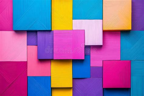 Abstract Colorful Blocks Interlocking Pattern Design Vibrant Interlocking Colorful Blocks Create