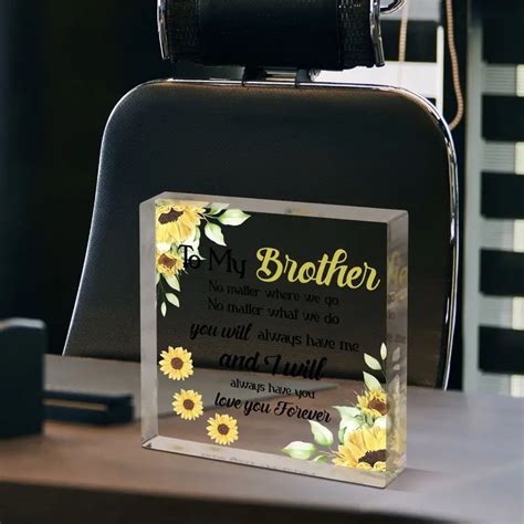 아크릴 장식 크리스마스 추수감사절 생일을 위한 완벽한 형제 선물 영감을 주는 인용구가 있는 따뜻 Temu Republic Of Korea