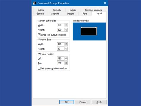 How To Set Command Prompt Default Window Size And Position Winhelponline