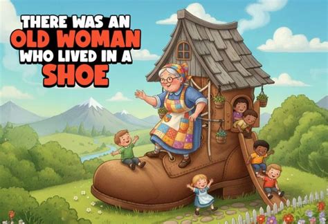 There Was An Old Woman Who Lived In A Shoe Lyrics Nursery Rhyme And Song