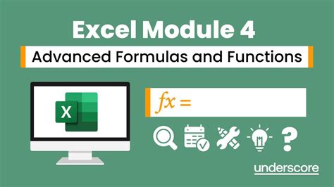 Excel Module 4 Advanced Formulas And Functions Underscore