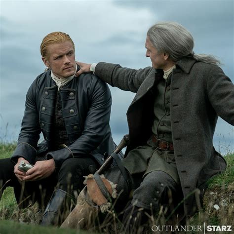 Sam Heughan As Jamie Fraser And Steven Cree As Ian Murray In Outlander