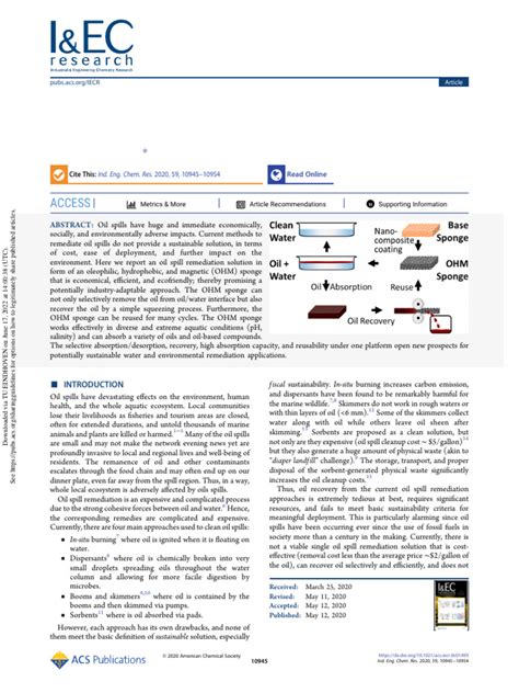 Ohm Sponge A Versatile Efficient And Ecofriendly Environmental Pdf Energy Dispersive X Ray
