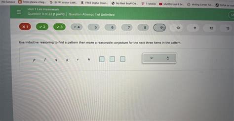 Solved Use Inductive Reasoning To Find A Pattern Then Make A