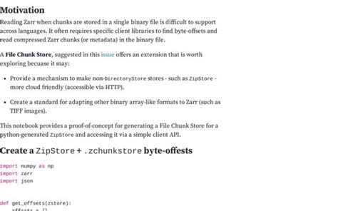 Zarr Js File Chunk Store Trevor Manz Observable