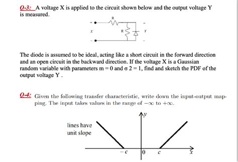 Q A Voltage X Is Applied To The Circuit Shown Chegg Com