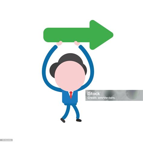 벡터 사업가 문자 산책 하 고 보여주는 오른쪽 화살표를 들고 가리키기에 대한 스톡 벡터 아트 및 기타 이미지 가리키기 개념 겨냥 Istock