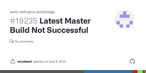 Latest Master Build Not Successful · Issue 19235 · Sonic Netsonic