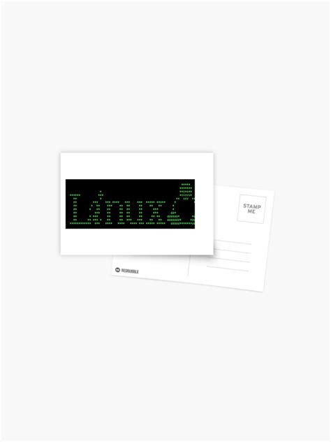 Linux Tux Penguin Ascii Art Postcard For Sale By Redbubbel Redbubble