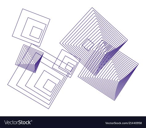 Shape Of Square Rectangle Abstract Geometric Vector Image