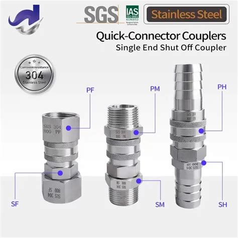 Heavy Duty Stainless Steel Quick Connect Fitting Coupler Stainless
