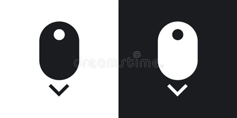 Scroll Down Computer Mouse Icon Isolated On White Background Stock Vector Illustration Of