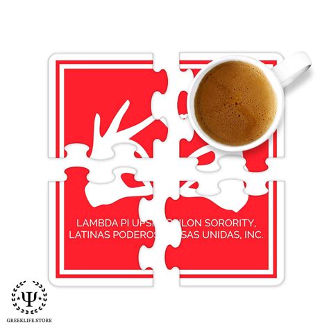 Lambda Pi Upsilon Beverage Jigsaw Puzzle Coasters Square Set Of 4