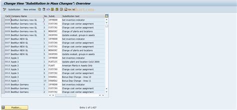 OA02 SAP Tcode Substitution Mass Changes To Assets