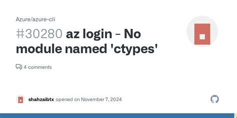 Az Login No Module Named Ctypes · Issue 30280 · Azureazure Cli