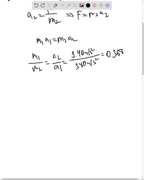 Solved Force F Applied To An Object Of Mass M1 Produces An