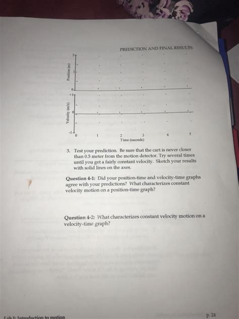 Solved Question 3 4 Does The Average Velocity You From The