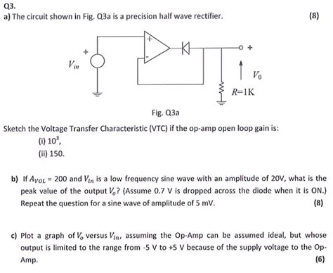 Q3 A The Circuit Shown In Fig Q3a Is A Precision