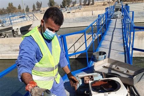 زيارة محطات معالجة الصرف الصحي في سامراء للتأكد من مدى ألتزامها