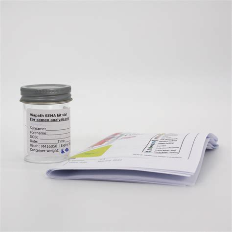 Andrology Semen Collection Kits Silvermetal Lid Synnovis