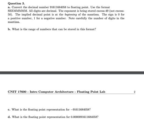 Solved Question 3a ﻿convert The Decimal Number 91611684058