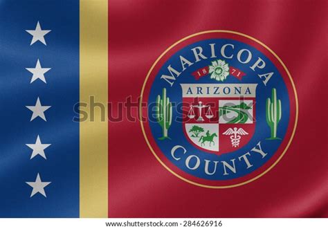 Maricopa County Arizona Flag On Fabric Stock Illustration 284626916