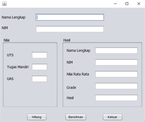 Program Penilaian Siswa Menggunakan Java Netbeans