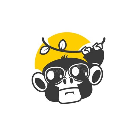 Monkey Vector Flat Icon Isolated Monkey Illustration Stock Vector