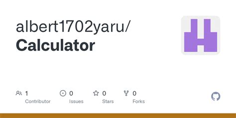 GitHub Albert Yaru Calculator