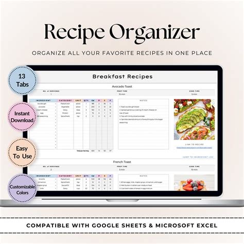 Recipe Organizer Etsy