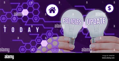 Text Showing Inspiration Policies Update Word For Act Of Adding New Information Or Guidelines