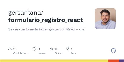 Github Gersantanaformularioregistroreact Se Crea Un Formulario De