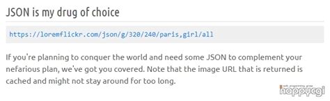 원하는 이미지 출력 API LoremFlickr happycgi