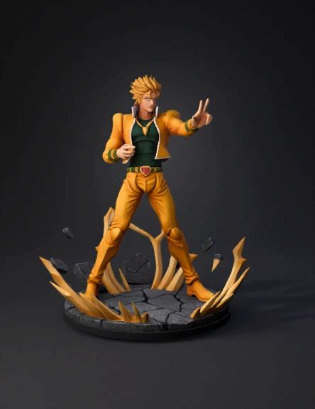 3d Model Giorno Giovanna Figure With Yellow Suit And Green Shirt