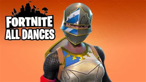 Fortnite Royale Knight Rare Performs All Dances Season 1 5 Youtube