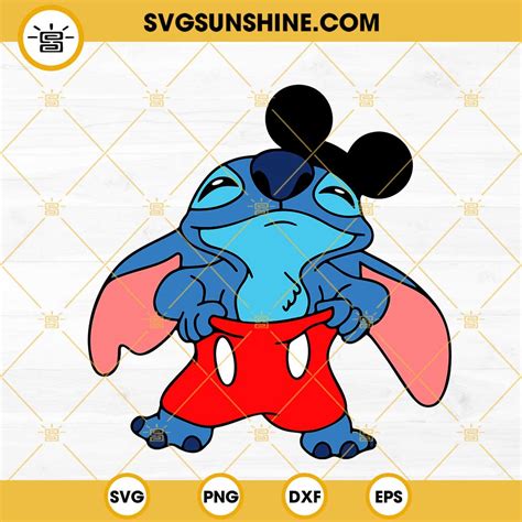 Stitch Mickey Mouse Svg Lilo And Stitch Svg Funny Disney Cartoon