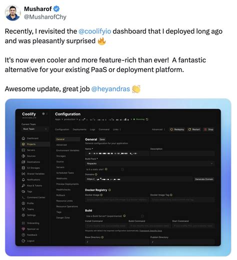 Musharof Chowdhury On Linkedin Coolify Is An Open Source And Self