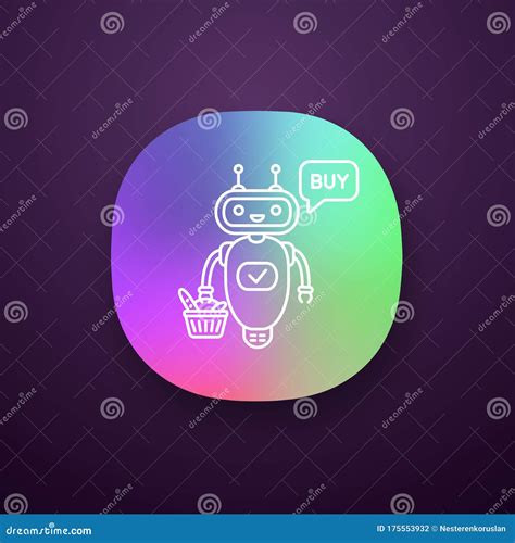Online Customer Service Chatbot App Icon Stock Vector Illustration Of
