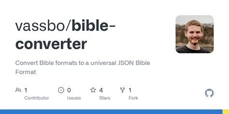 github vassbo bible converter convert bible formats to a universal