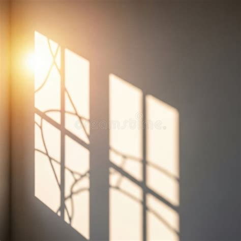 Sunlit Windows Casting Delicate Shadows Stock Illustration