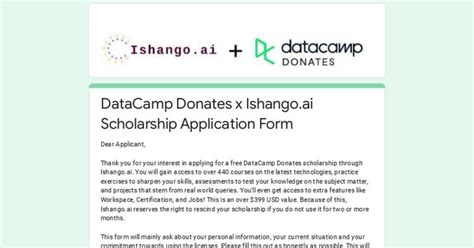 ishango ai on linkedin datacamp donates x ishango ai scholarship application form