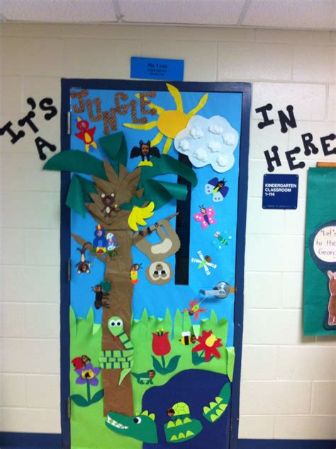Pin By Janet Newman On Preschool Jungle Theme Classroom Door