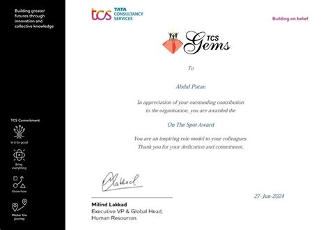 Abdul Latif Patan On Linkedin Onthespotaward